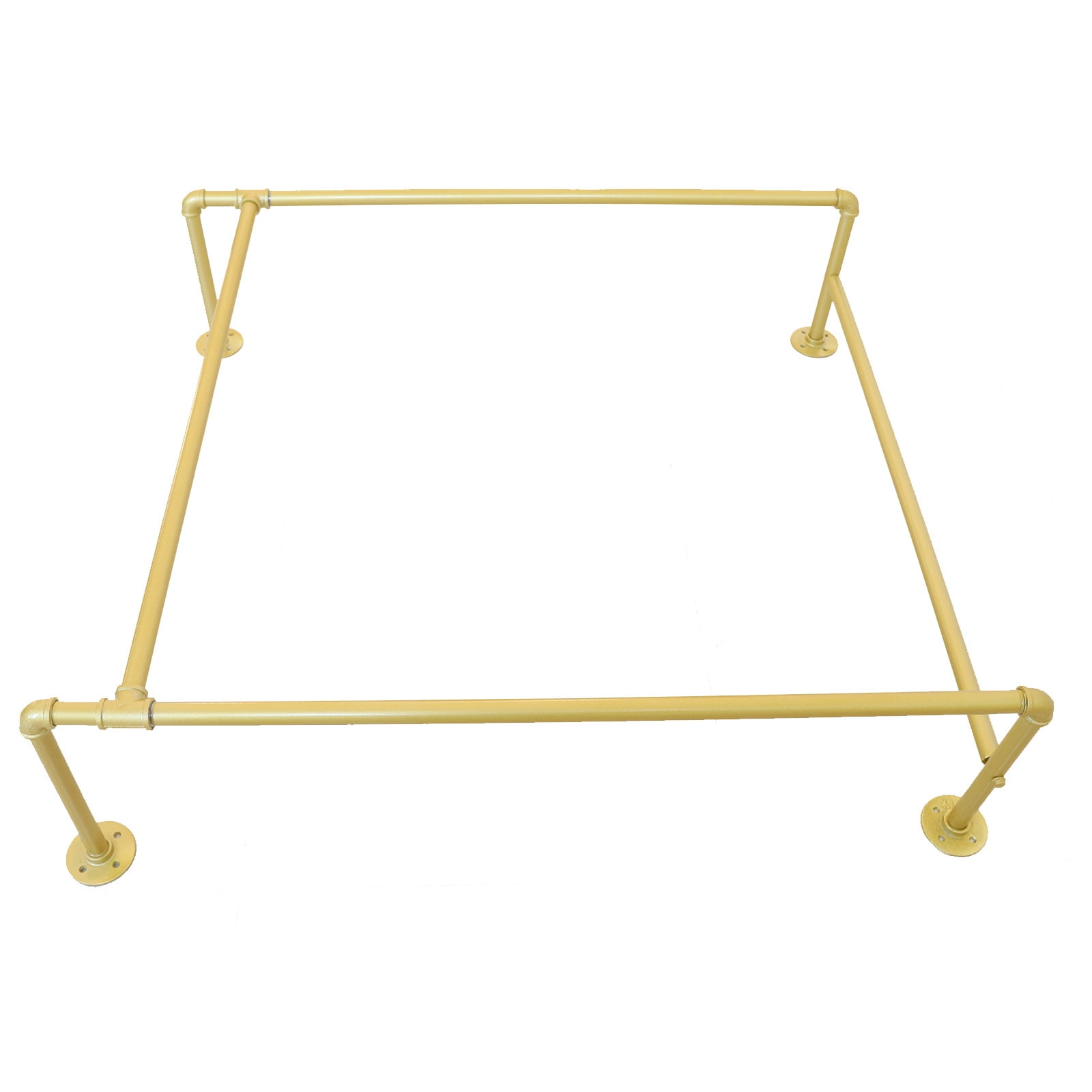 Autrinix Gold Clothes Display Rack with Wall-Mounted Installation ...