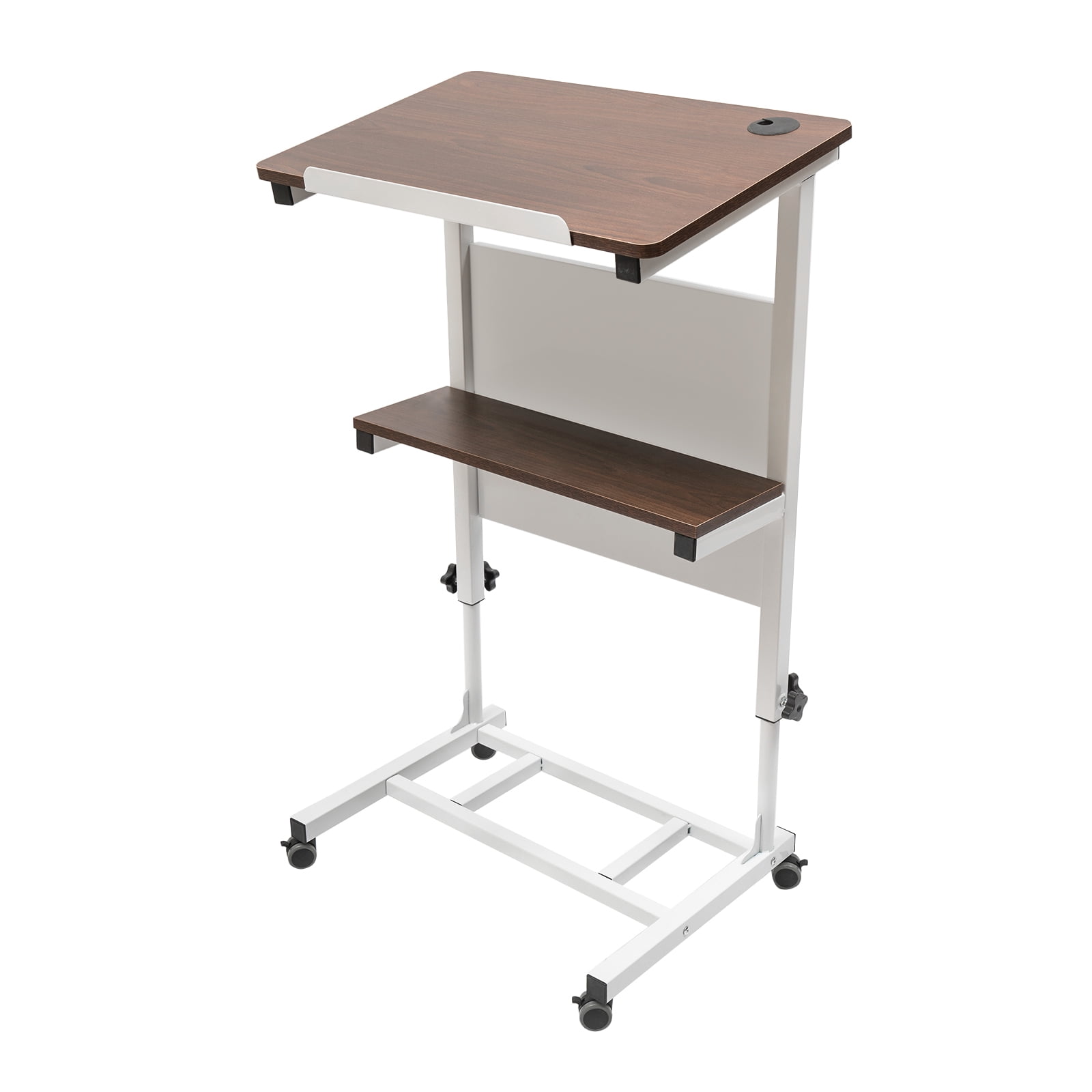 Autrinix Portable Adjustable Podium Stand with Storage, Height 40.6 ...