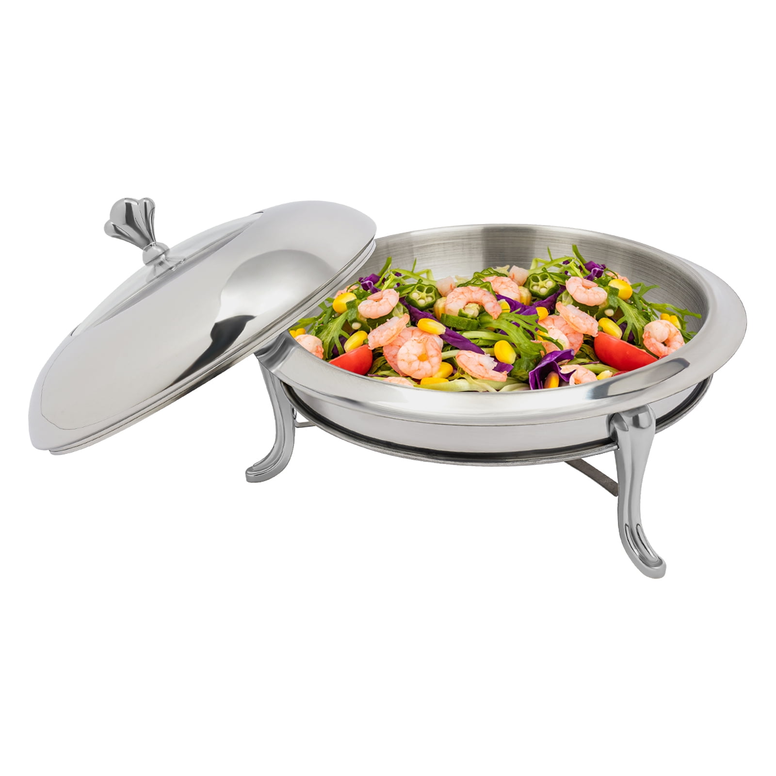 Autrinix Portable Chafing Dish with Alcohol Burner, Stainless Steel ...