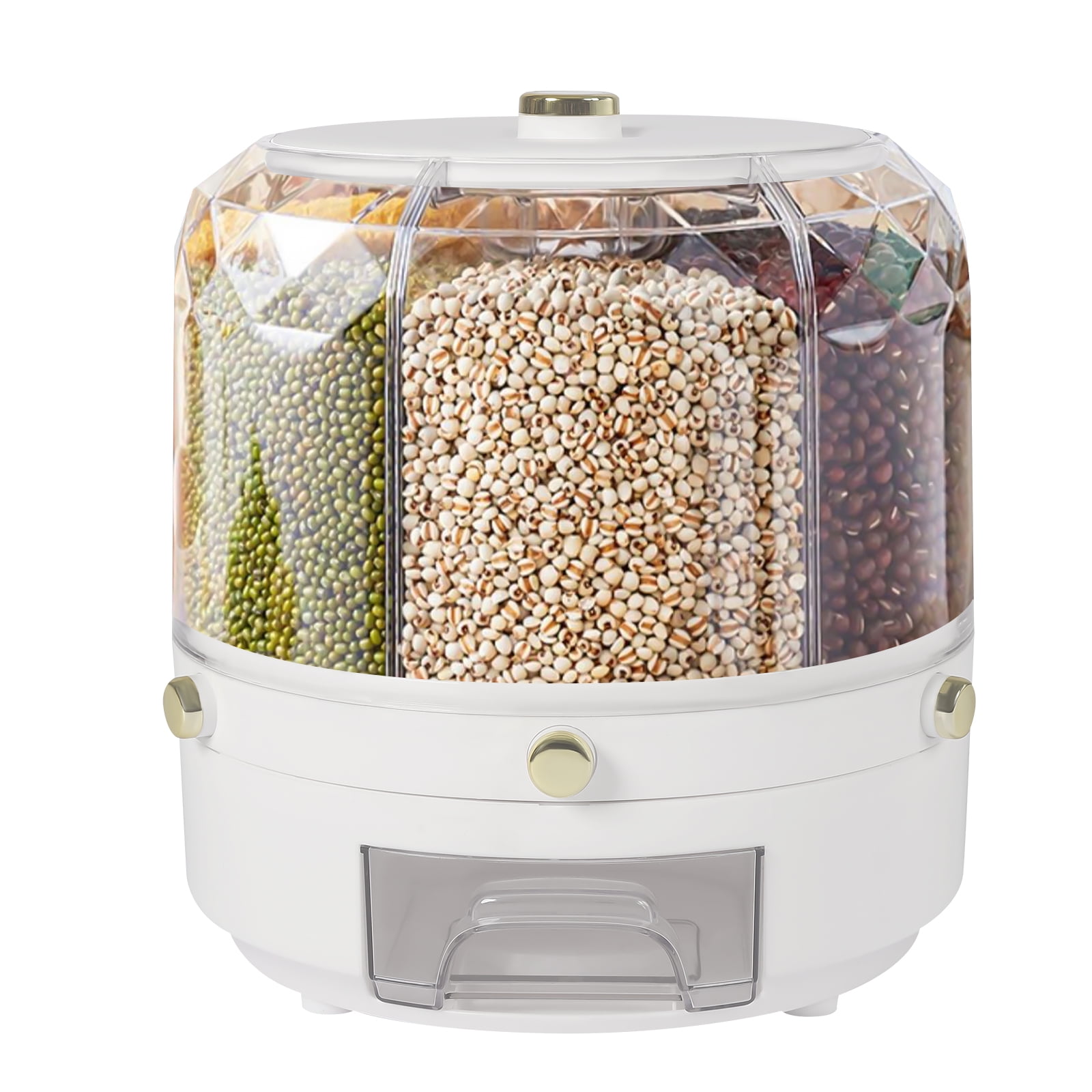 Autrinix Rice Dispenser with 360° Rotation, Large Capacity for Grains ...