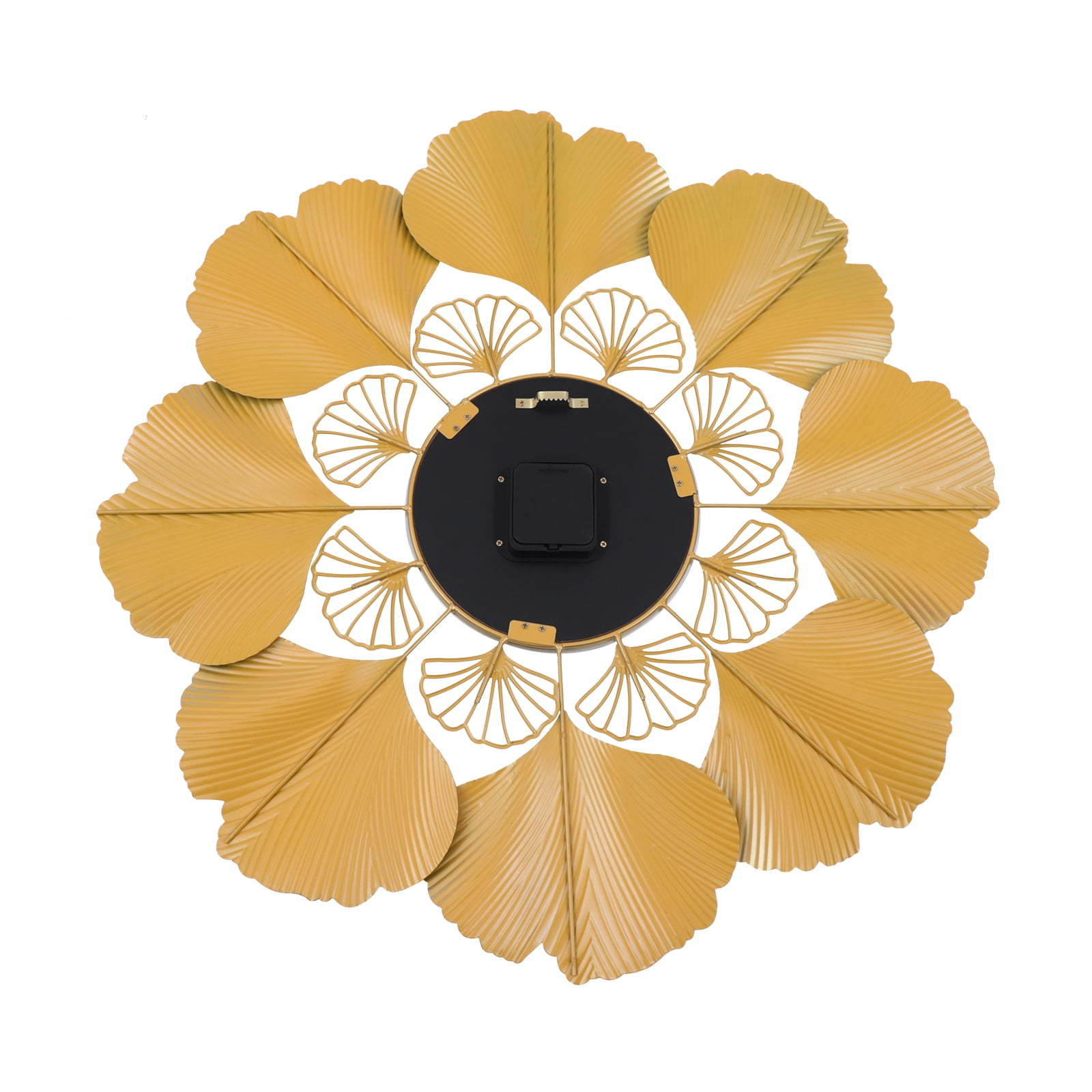 Autrinix Scandinavian Wall Clock, 70cm Ginkgo Biloba Design, White ...