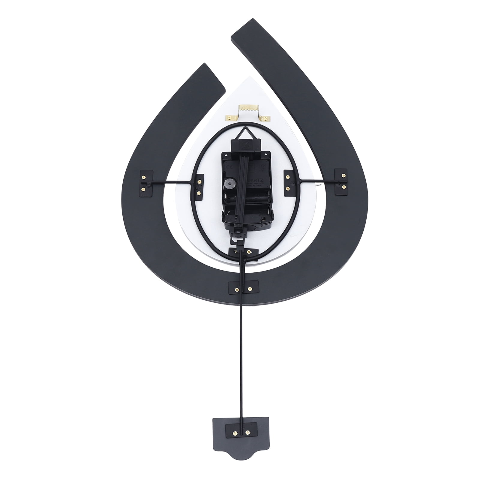 Autrinix Silent Wall Clock with Teardrop Shape, High-Quality Materials ...