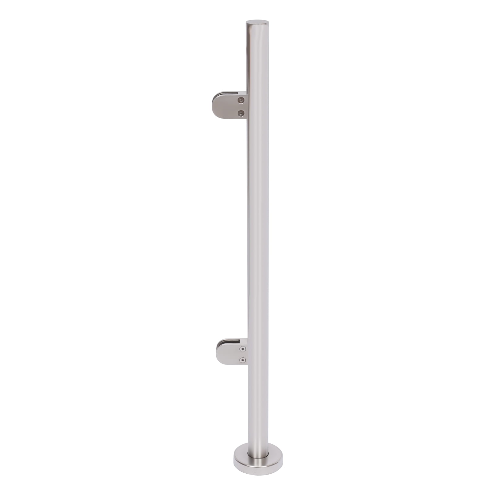 Autrinix Stainless Steel Balcony Railing Post with Rubber Cushion, Easy ...