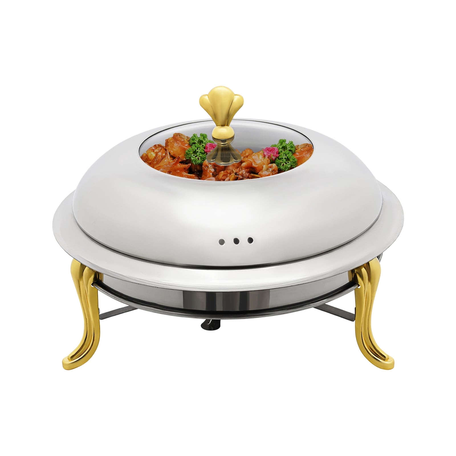 Autrinix Stainless Steel Chafing Dish with Alcohol Burner, 26cm Pot ...