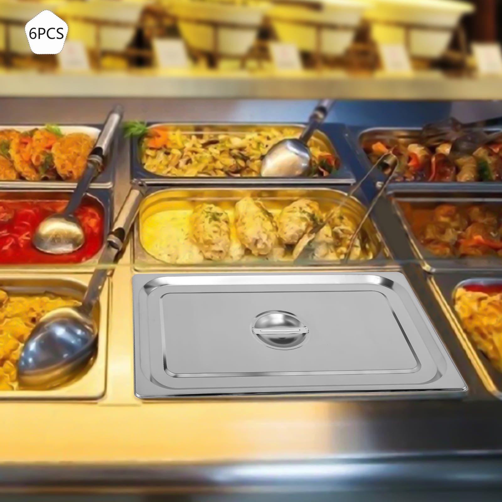 Autrinix Steam Pan Lid Set of 6, Durable Stainless Steel, Polished ...