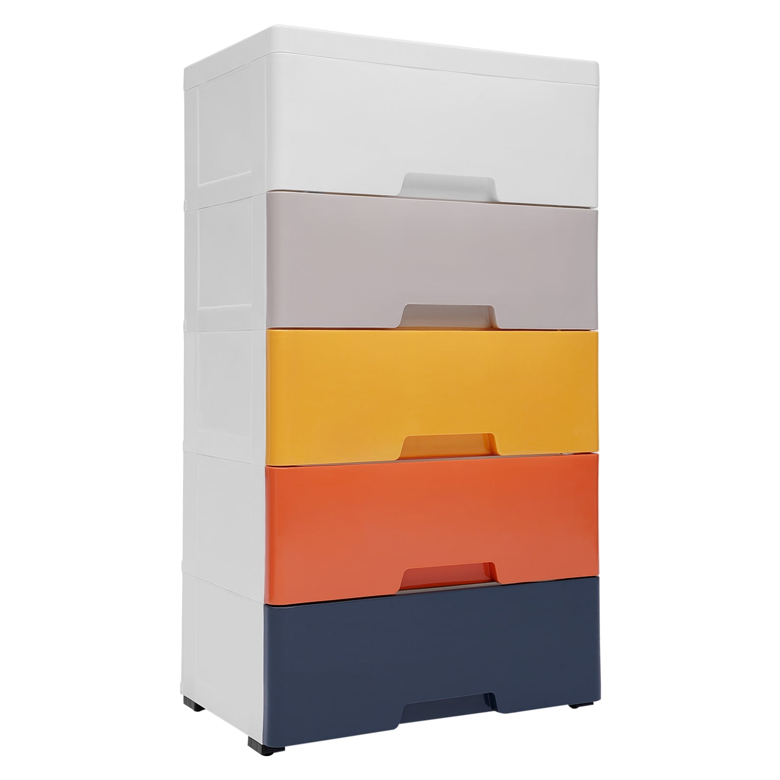 Autrinix Versatile plastic drawers dresser with 5 spacious drawers ...