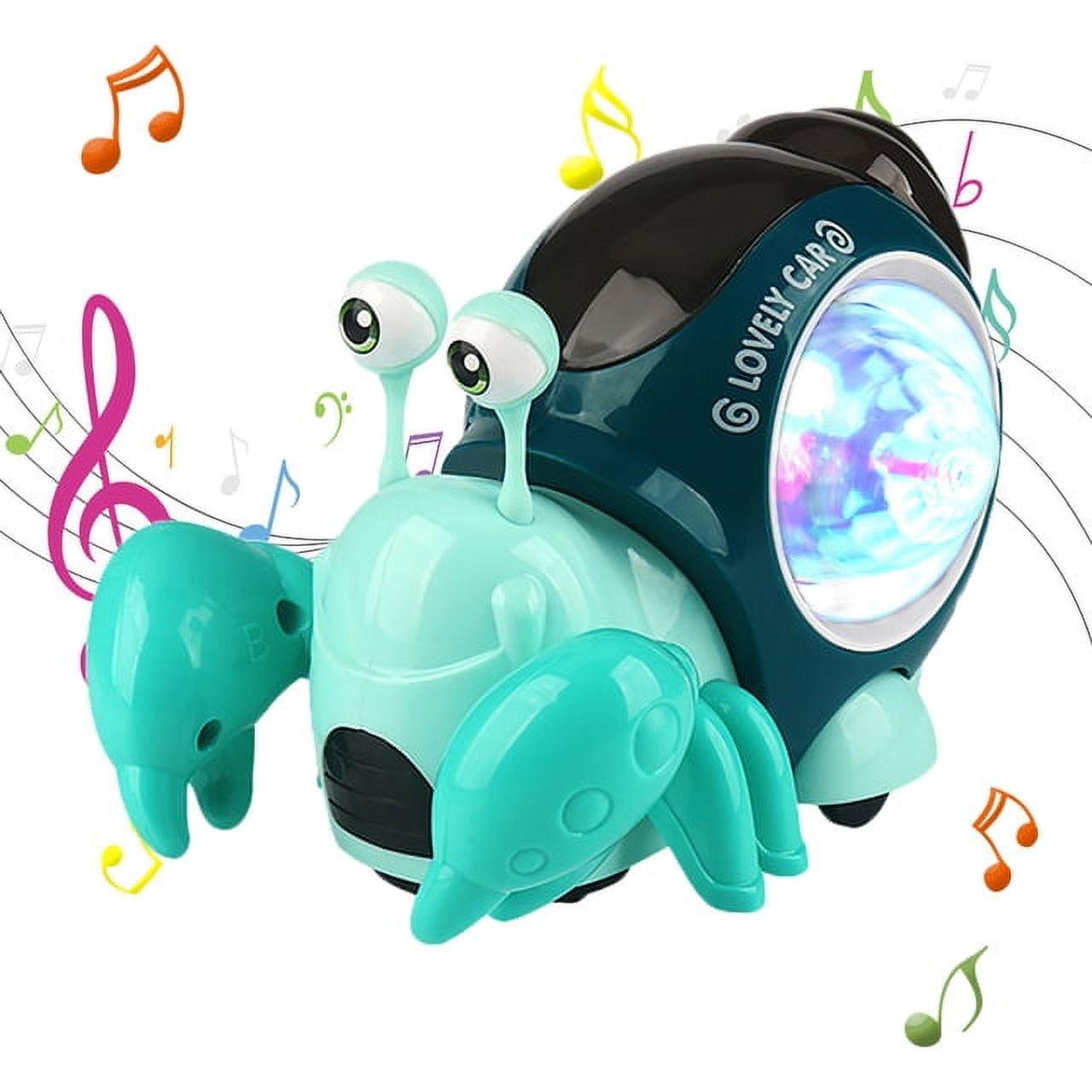 Naisi LED Light Crawling Crab Toy with Music, Electric Dancing, Kids ...