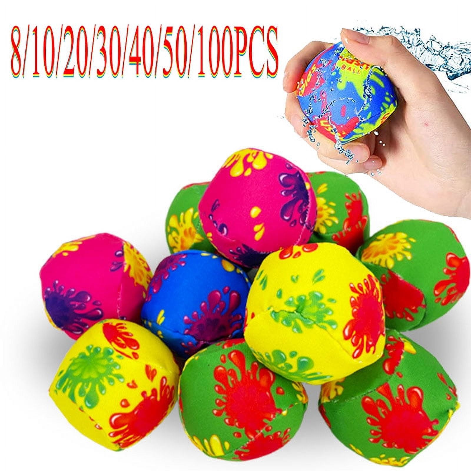 Autrucker Soakable Children's Reusable Water Splash Toy Balls, Cloth ...