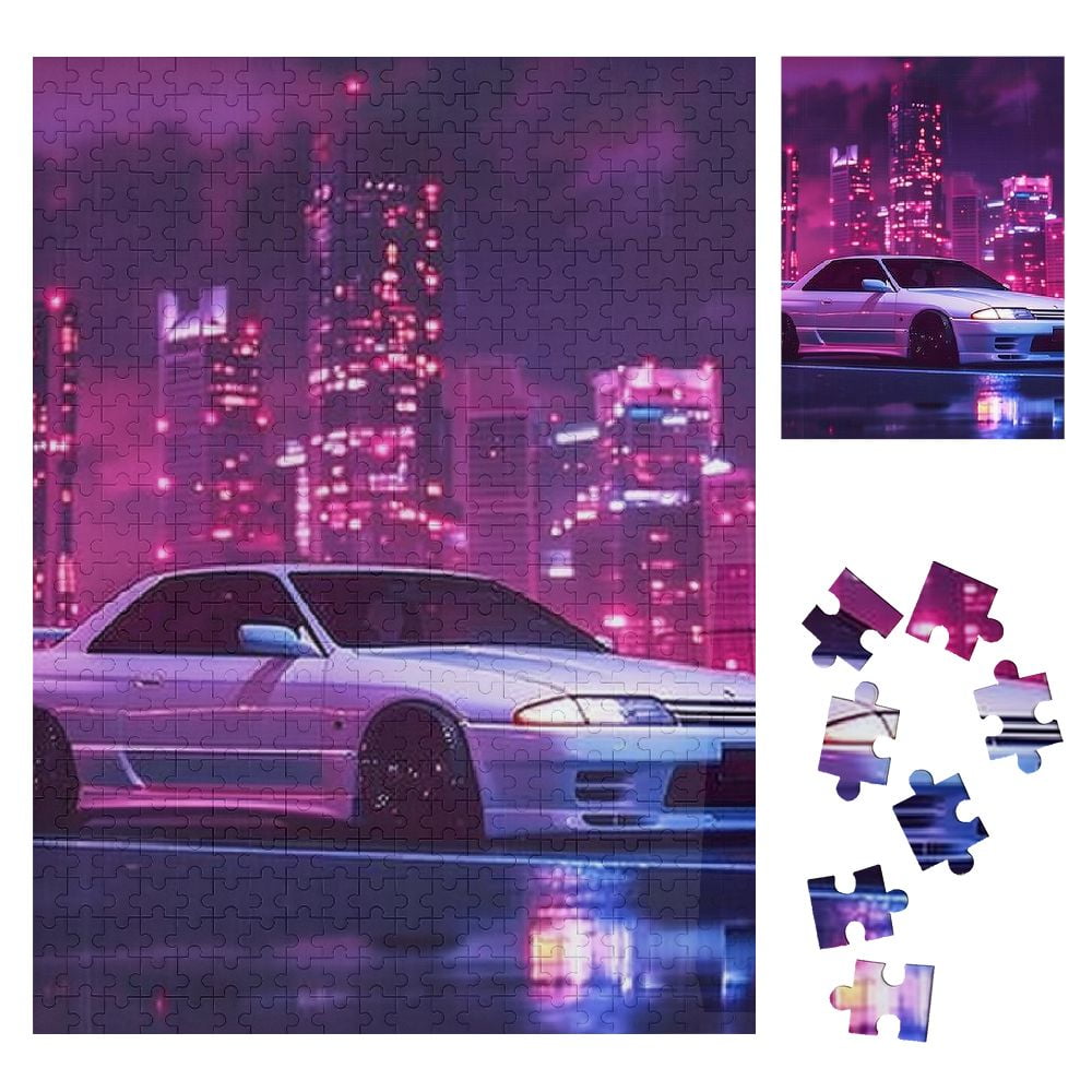 Autua Ai-Mitsu Synthwave Style Wooden Jigsaw Puzzle Vertical Art Puzzle ...