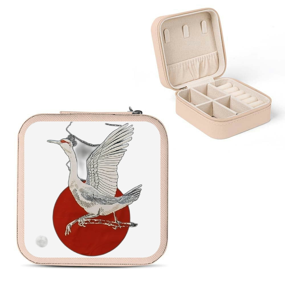 Autua Artistic Bird Mini Travel Jewelry Case with Multiple Storage ...