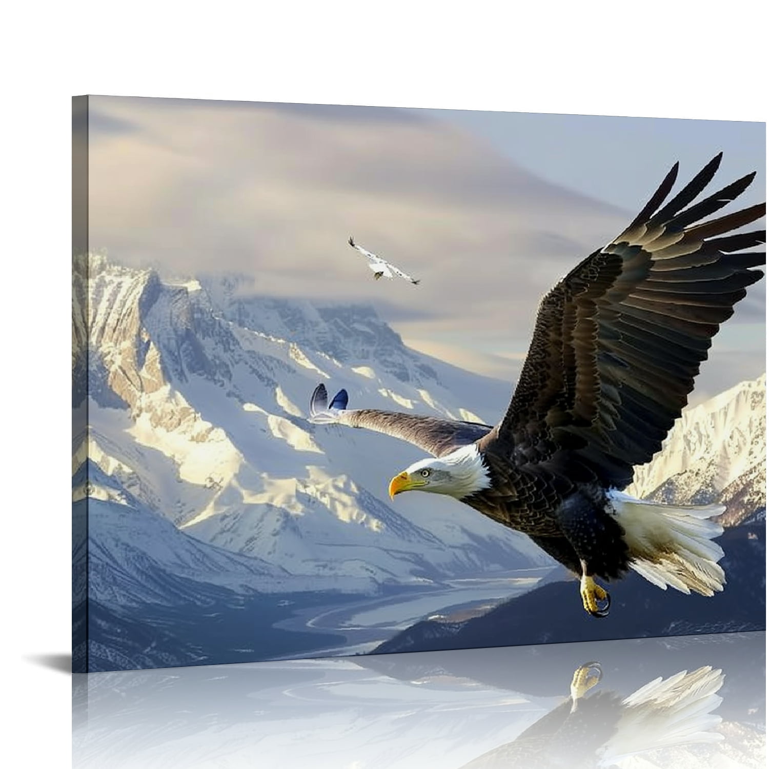 Autua Bald Eagle Mountain Symbolism Canvas Prints Wall Art 20x16in - Walmart.com