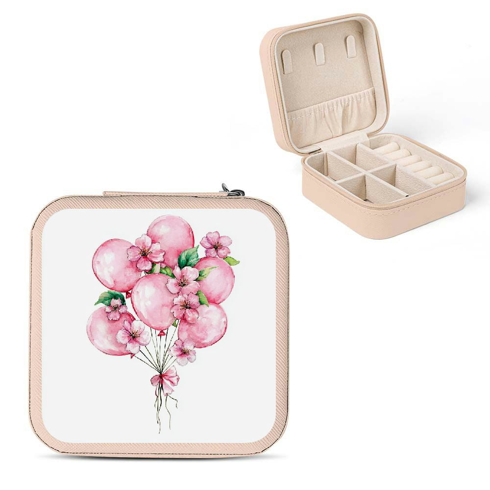 Autua Balloons Flowers Cute Travel Jewelry Box for Necklace Ring ...