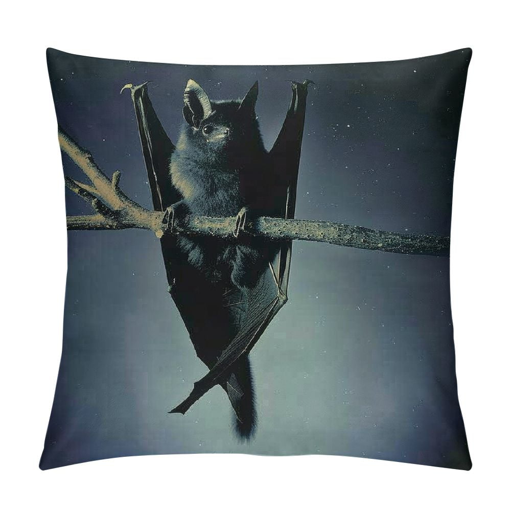 Autua Bat Night Sky Graphic Decorative Cushion Cover for Home Couch Bed ...