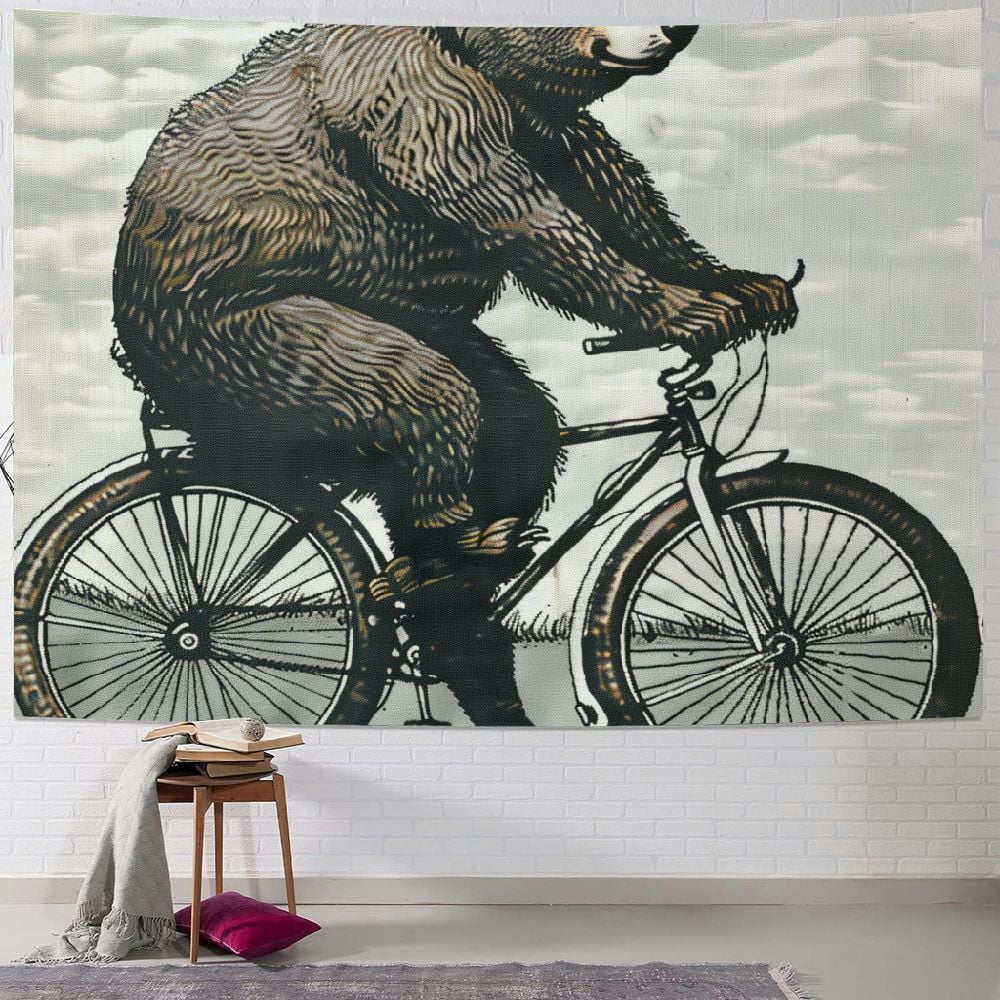 Autua Bear Tapestry Wall Hanging Unique Style Graphic Tapestries Home ...