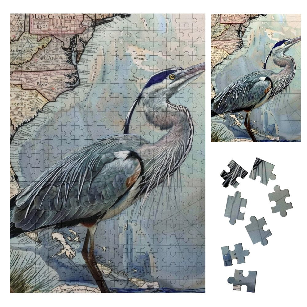 Autua Bird Map Ocean Wooden Jigsaw Puzzle Vertical Impossible Wooden ...