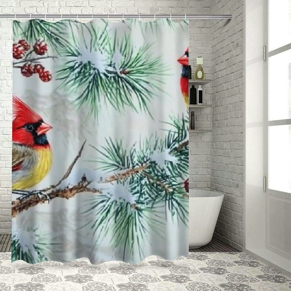 Autua Birds Pine Tree Bathroom Decor Set with Hooks, Graphic Print ...