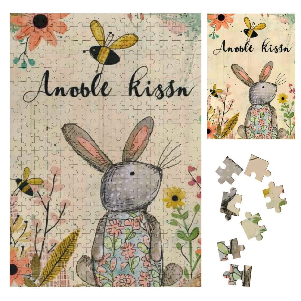 Autua Bunny Bee Easter Wooden Vertical Puzzle for Adults and Kids ...