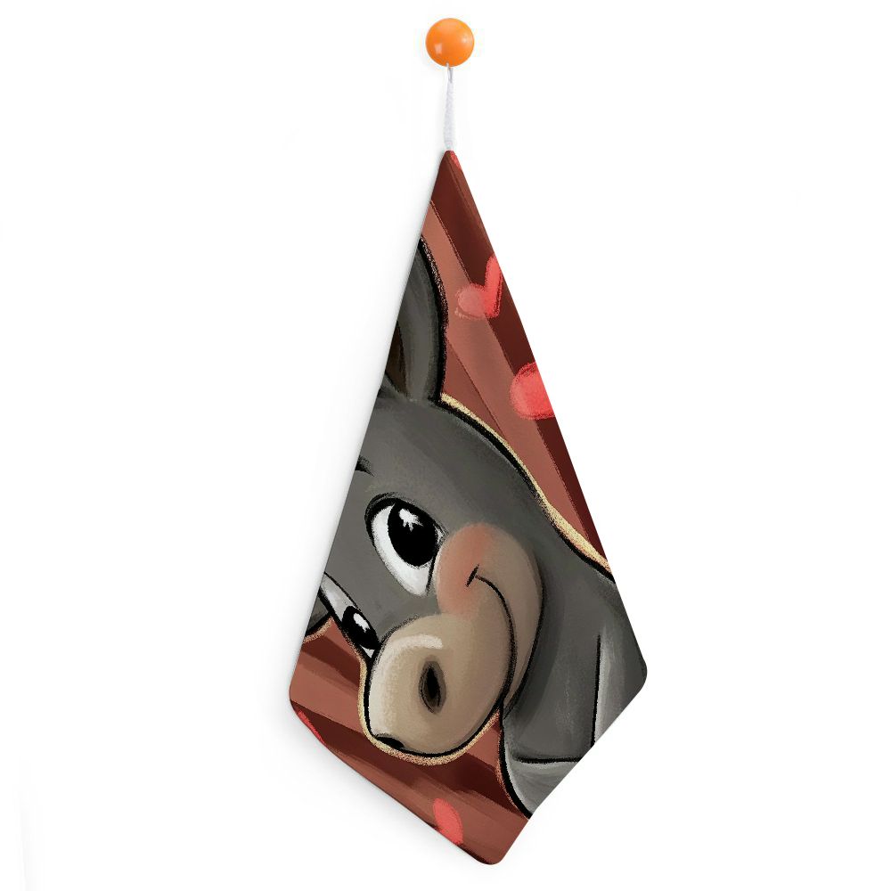 Autua Cartoon Donkey Reusable Hand Towels, Ultra-Fine Fiber, Kitchen ...