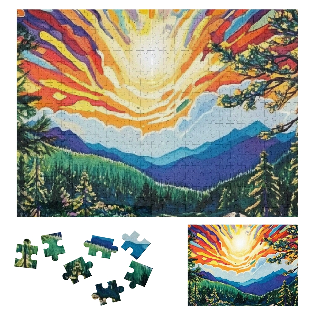 Autua Challenging Wooden Jigsaw Puzzle Landscape Trees River Gift 500 ...