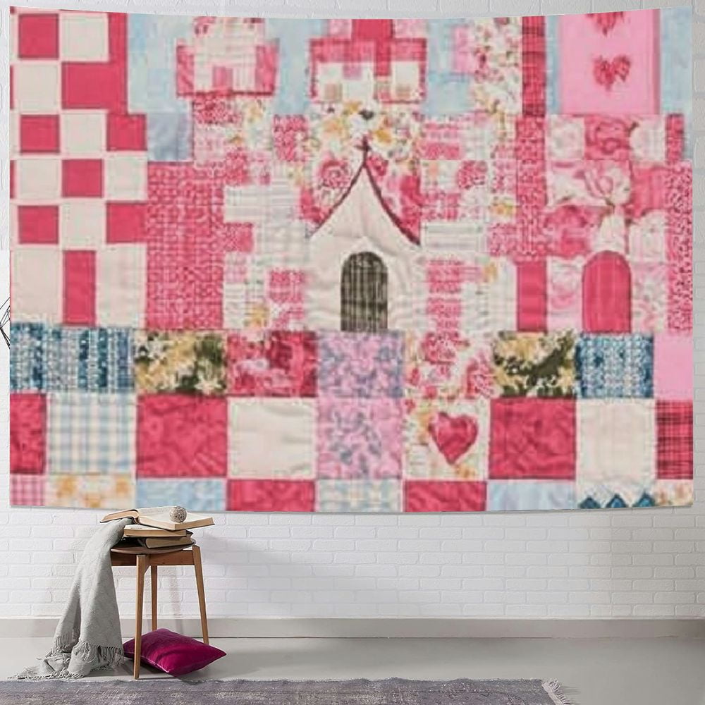 Autua Checkered Pattern Tapestry Wall Hanging Unique Style for Home ...