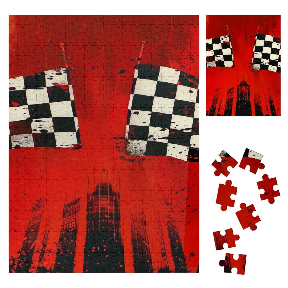 Autua Checkered Pattern Vertical Wooden Jigsaw Puzzle Challenging ...