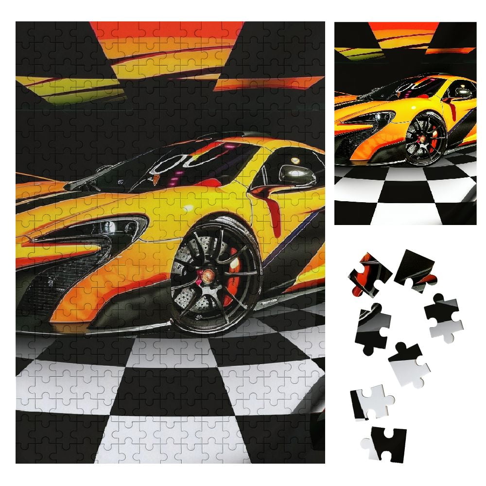 Autua Checkered Pattern Wooden Jigsaw Puzzle Vertical Style Family ...