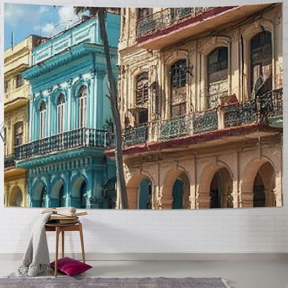 Autua Cuba Street Background Latin American City Old Havana City Center ...