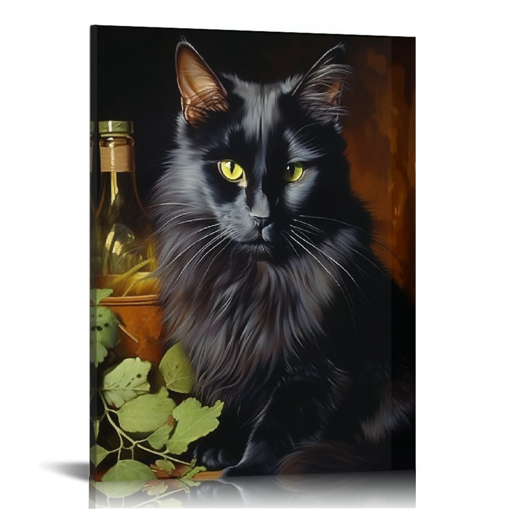 Autua Cute Cat Fine Art Aesthetic Poster & Print Wall Painting for Home ...
