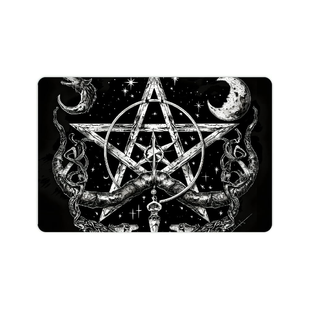 Autua Diatom Mud Mats Non-Slip Star Moon Pentagram Home Decor 24x16in ...