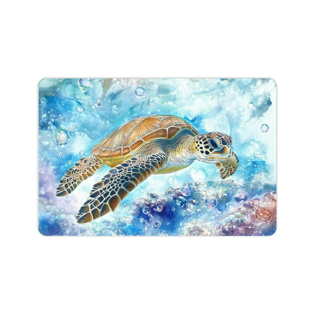 Autua Diatom Mud Mats Non-Slip Turtle Ocean Bubbles Home Decor 24x16in ...