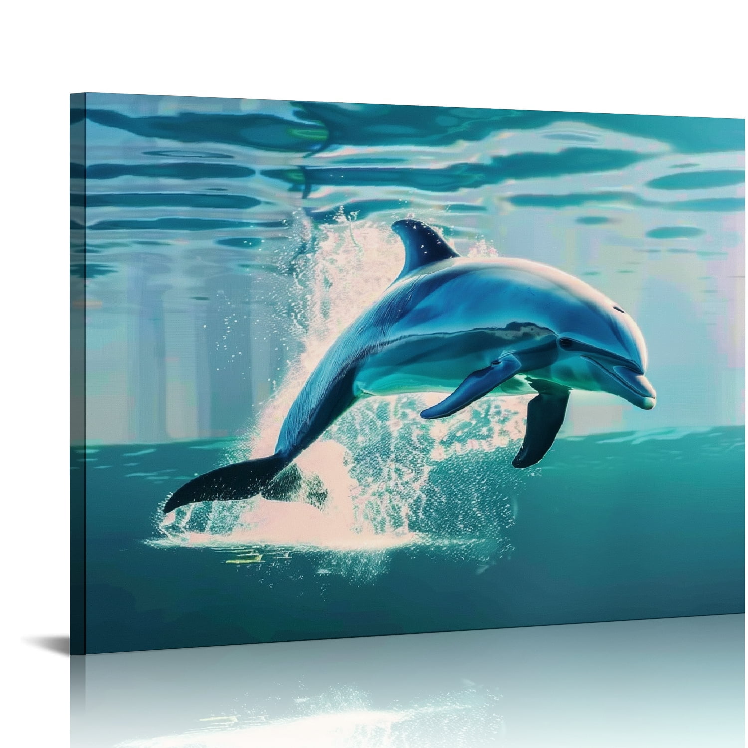 Autua Dolphin Water Beeple Wall Art Canvas For Living Room Home Office ...