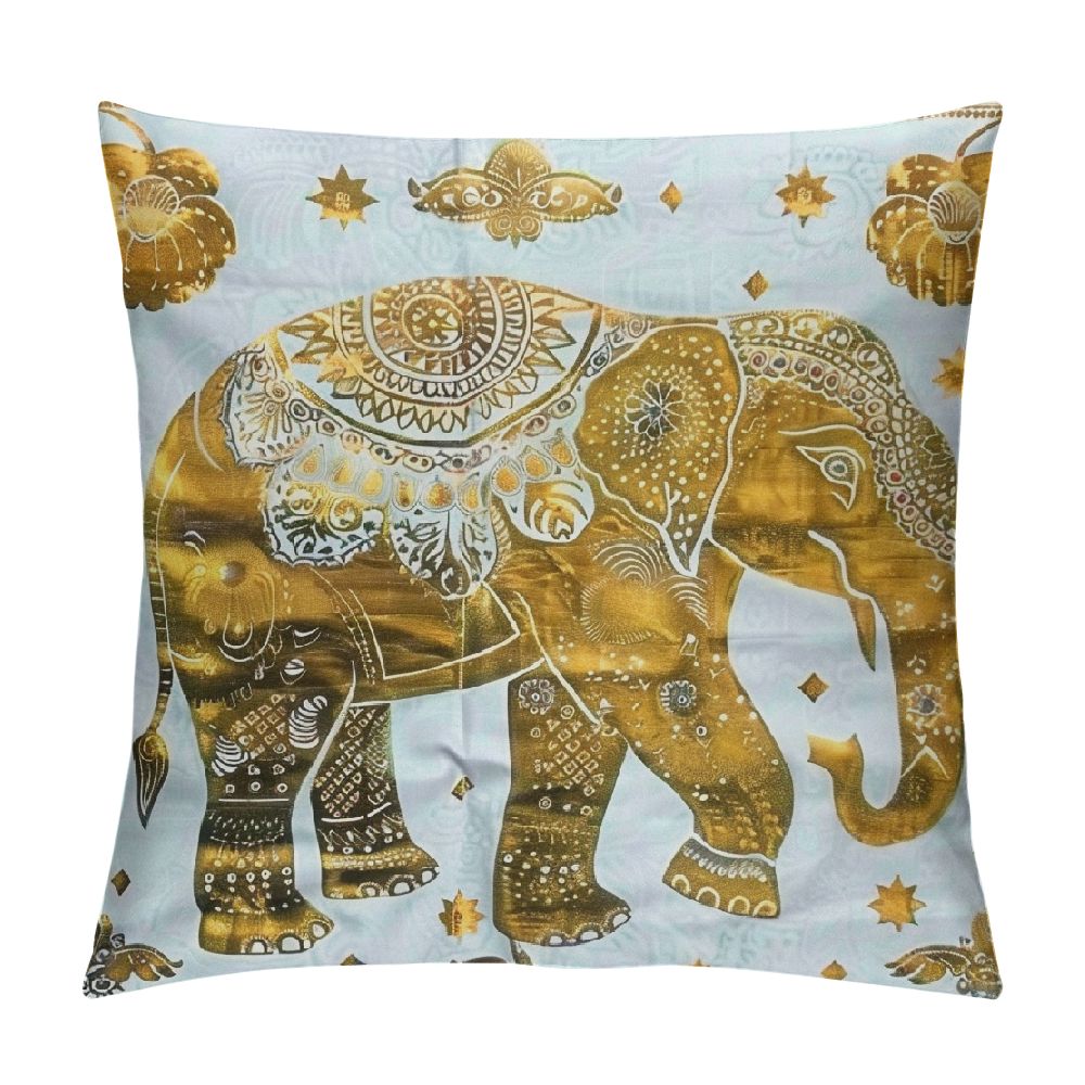 Autua Elephant Graphic Decorative Throw Pillow Cover for Home Couch ...