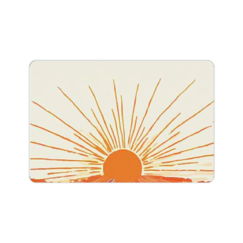 Autua Fast Absorption Diatom Mud Bath Rug Home Sun Rays Design 24x16in ...