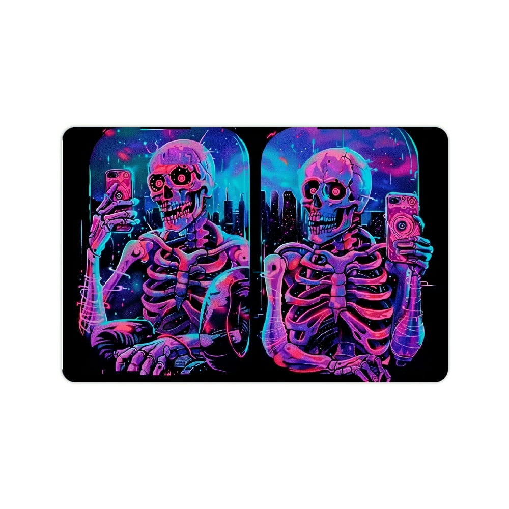 Autua Fast Absorption Skeletons Cyberpunk Art Home Bath Rug Mat Diatom ...