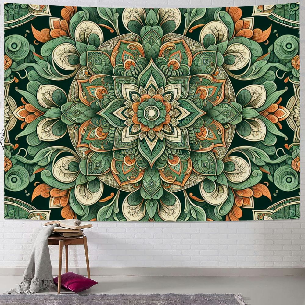 Autua Floral Geometric Design Tapestry Wall Hanging - Unique Style ...