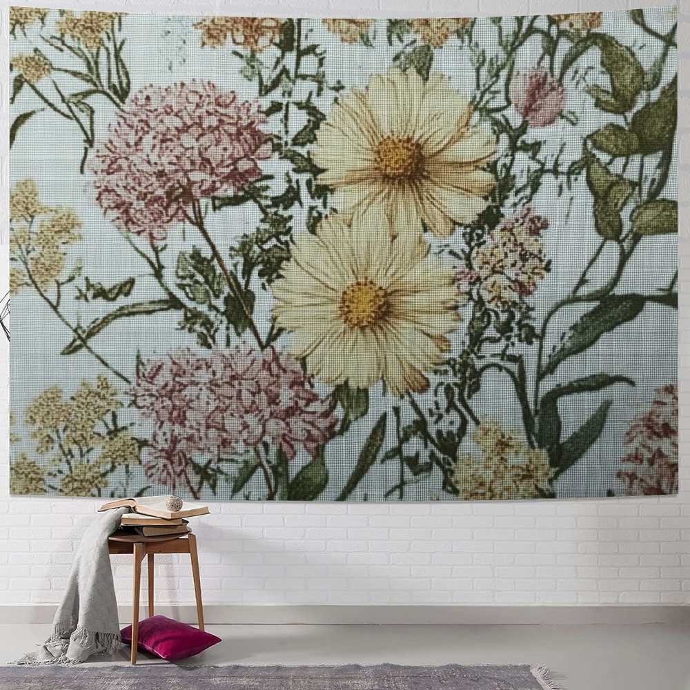 Autua Flowers Lace Tapestry Wall Hanging Unique Style Home Decor ...