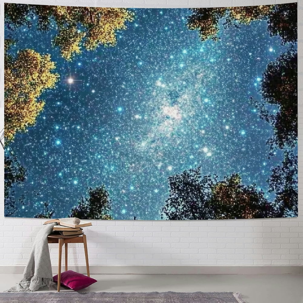 Autua Forest Starry Sky 3D Milky Way Tree Night Sky Tapestry for ...