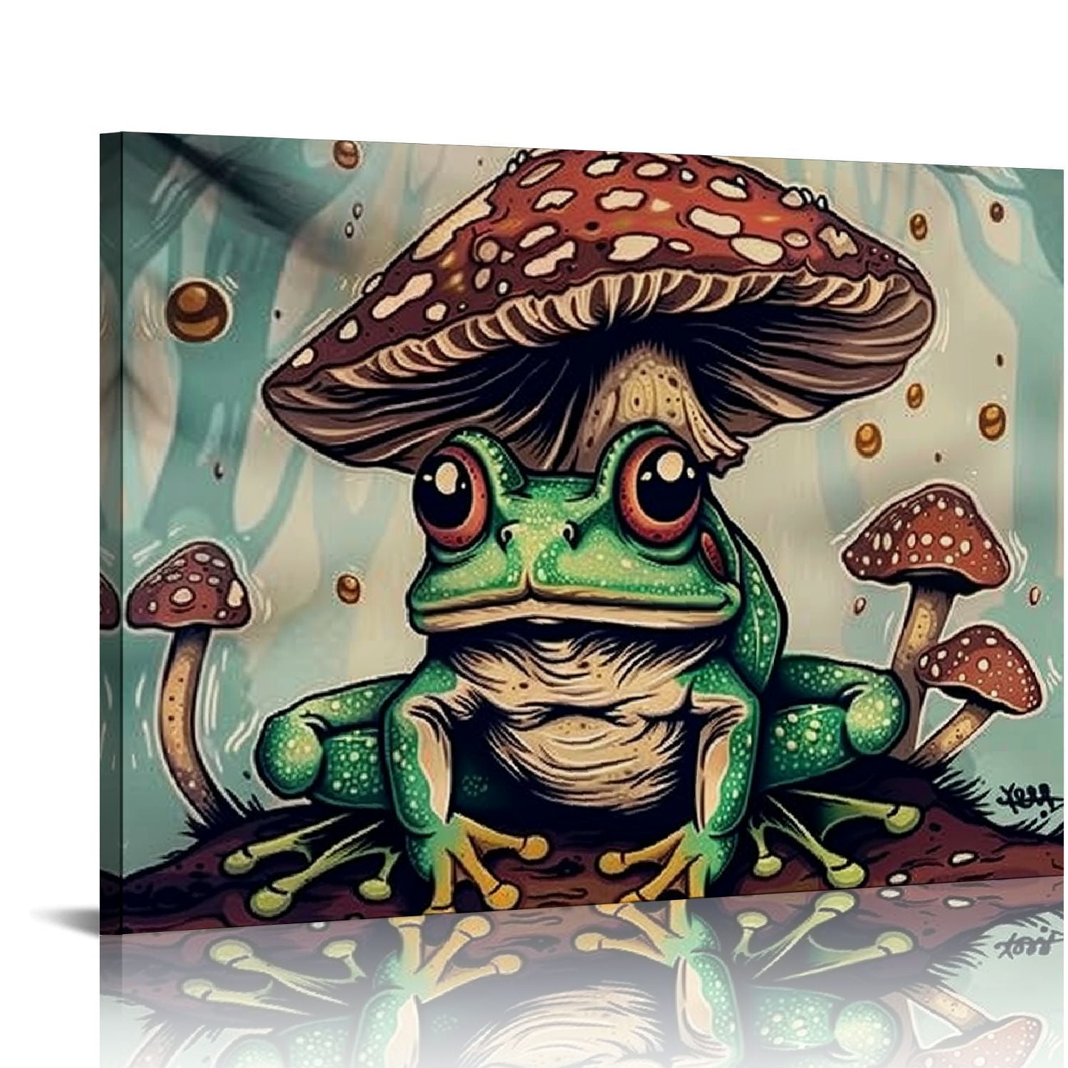 Autua Frog Mushroom Psychedelic Art Fine Art Aesthetic Poster & Print ...