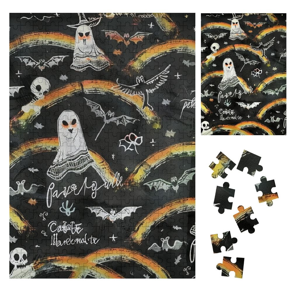 Autua Ghost Rainbow Gothic Art Wooden Jigsaw Puzzle Vertical Style for ...