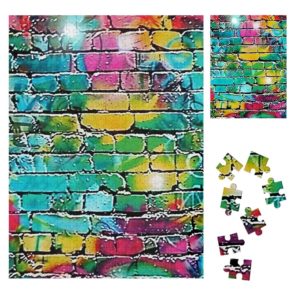 Autua Graffiti Paint Wooden Jigsaw Puzzle Vertical Style Wooden Gift ...