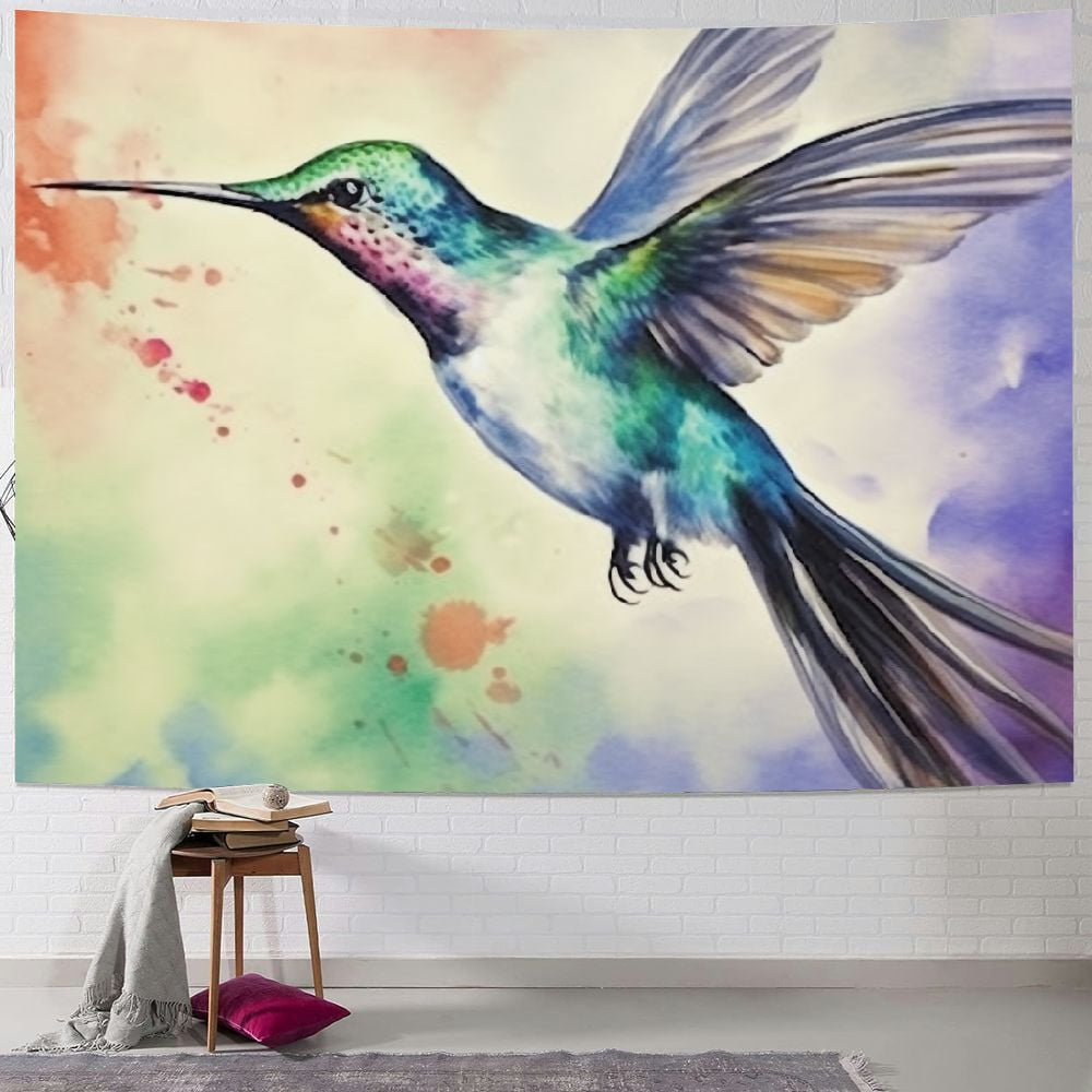 Autua Hummingbird Tapestry Wall Hanging Unique Style Graphic Tapestries ...