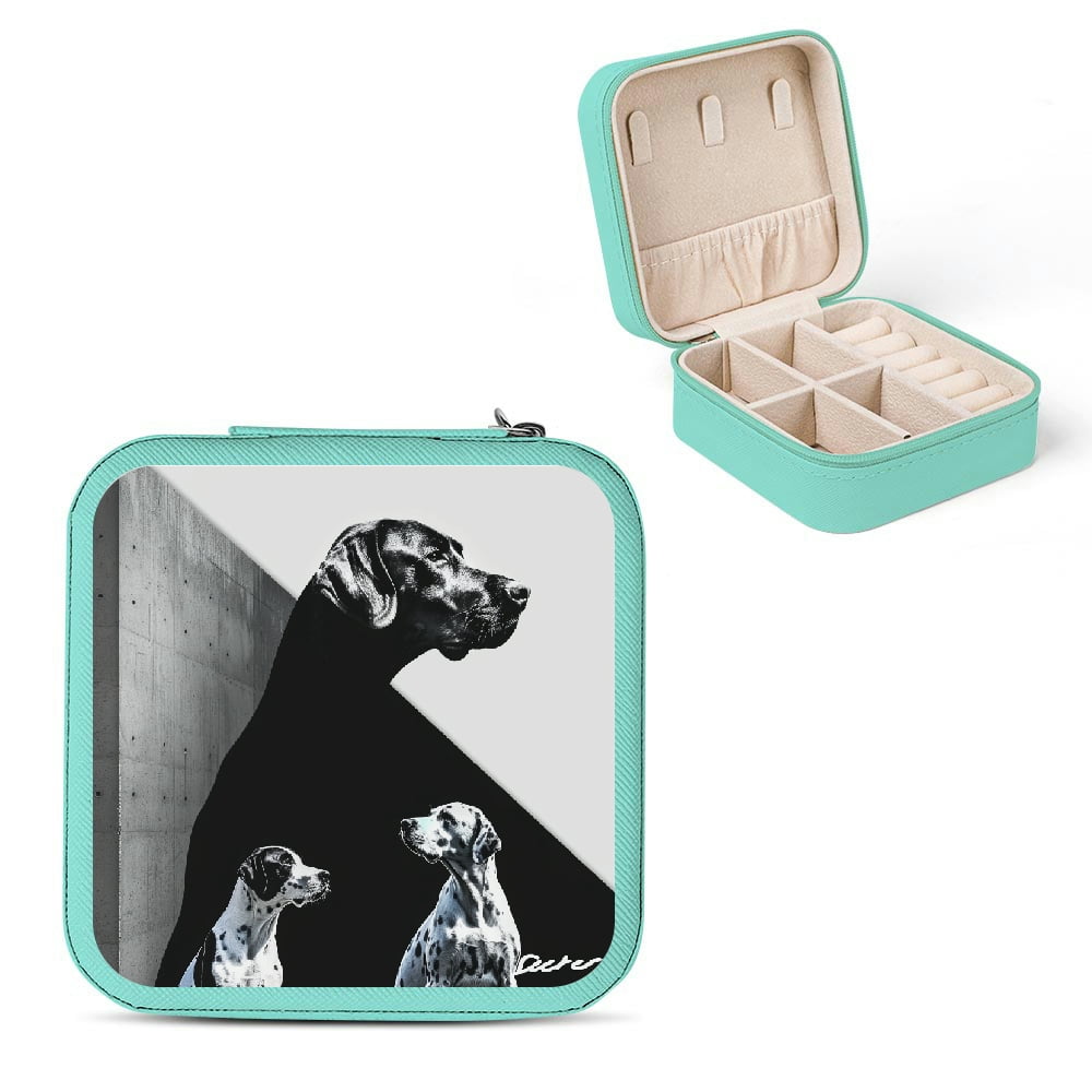 Autua Husky Dog PU Leather Jewelry Box for Necklace, Ring, Earring ...