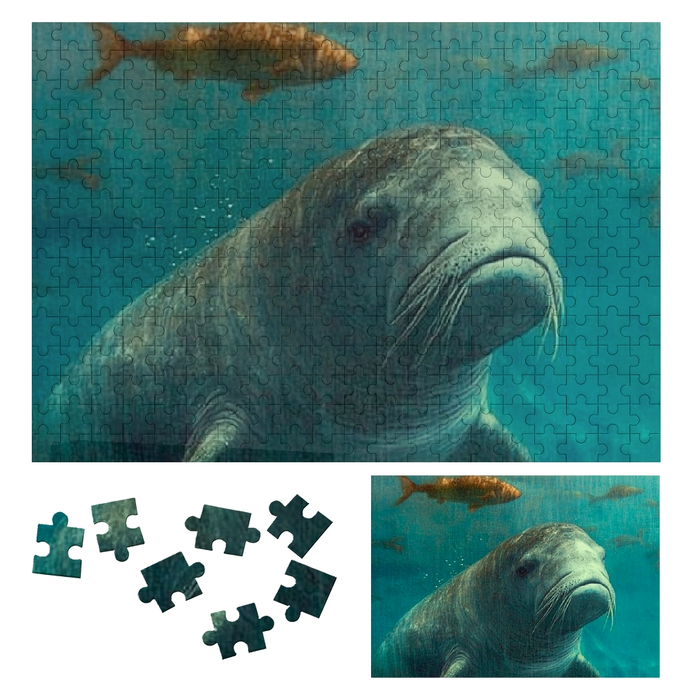 Autua Impossible Wooden Puzzles, Man Fish Ocean Jigsaw Puzzle Gift 300 ...