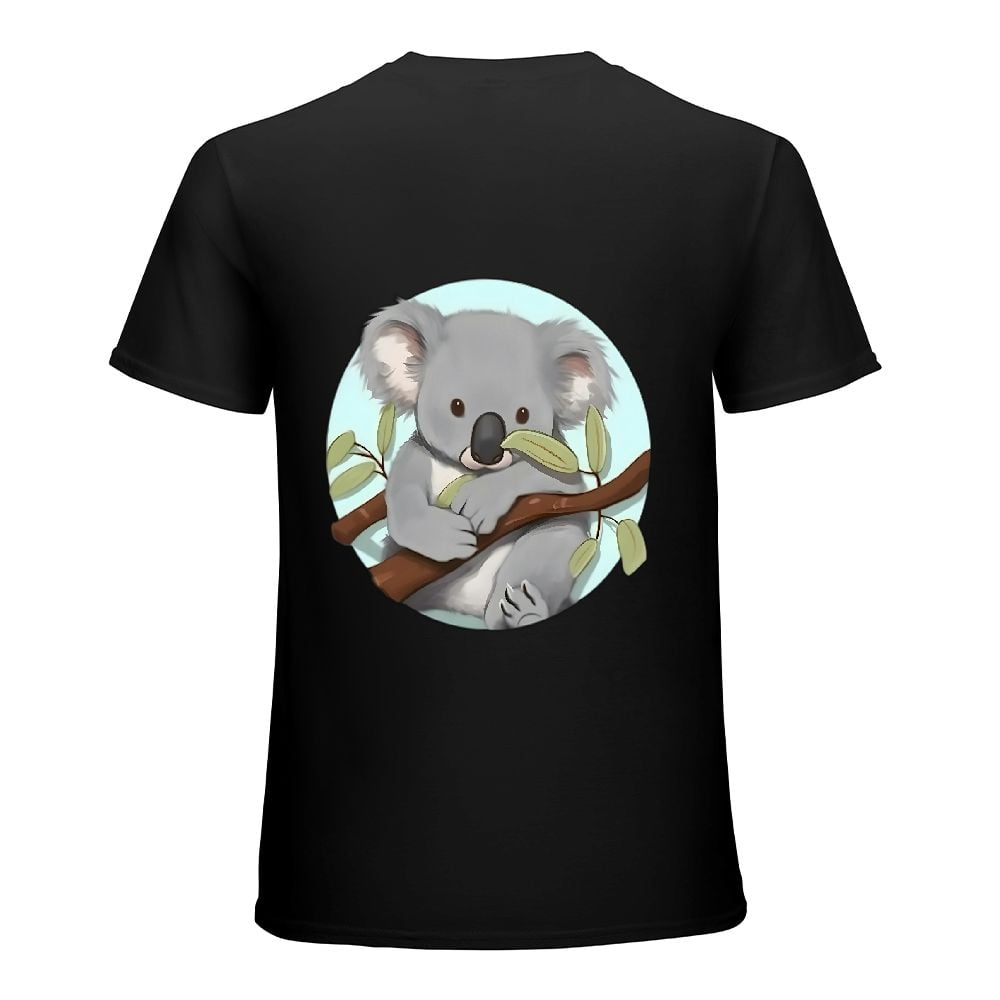 Autua Koala Pattern T-Shirt for Men Short Sleeve Graphic Tees Funny ...