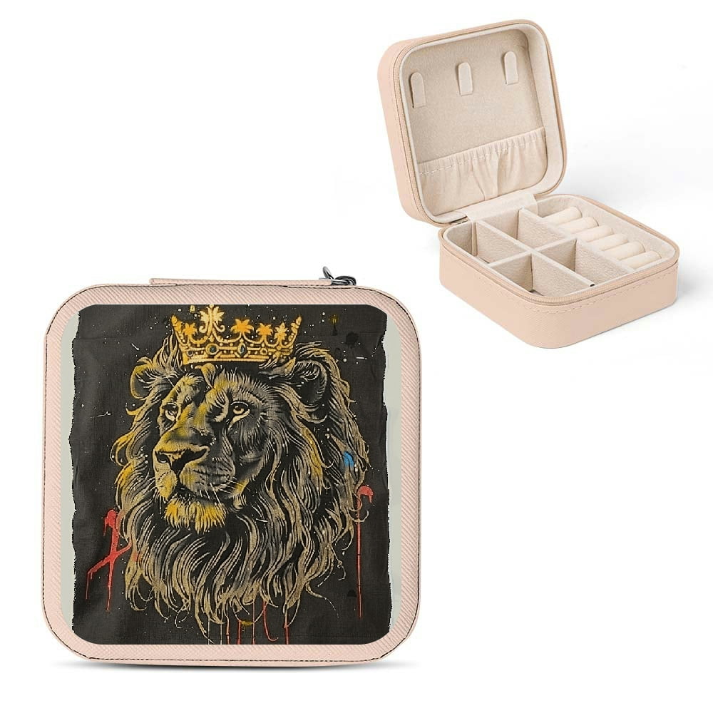 Autua Lion Crown Silk Jewelry Storage Artifacts Box for Necklace Ring ...
