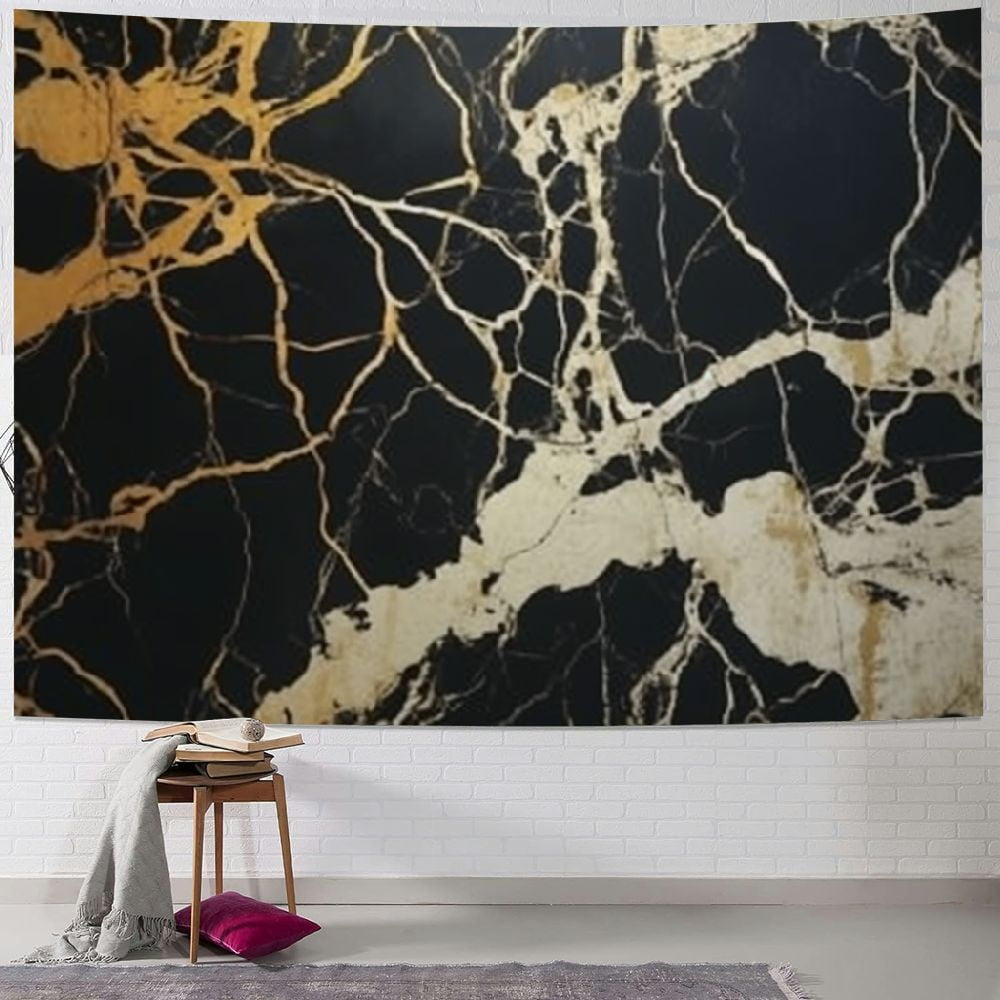 Autua Marble Gold Abstract Tapestry Wall Hanging Unique Style Graphic ...