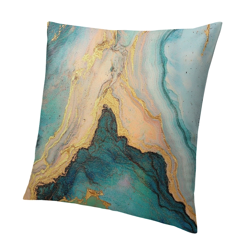 Autua Marble Pillowcase Turquoise Marble Pillowcase Modern Farmhouse ...