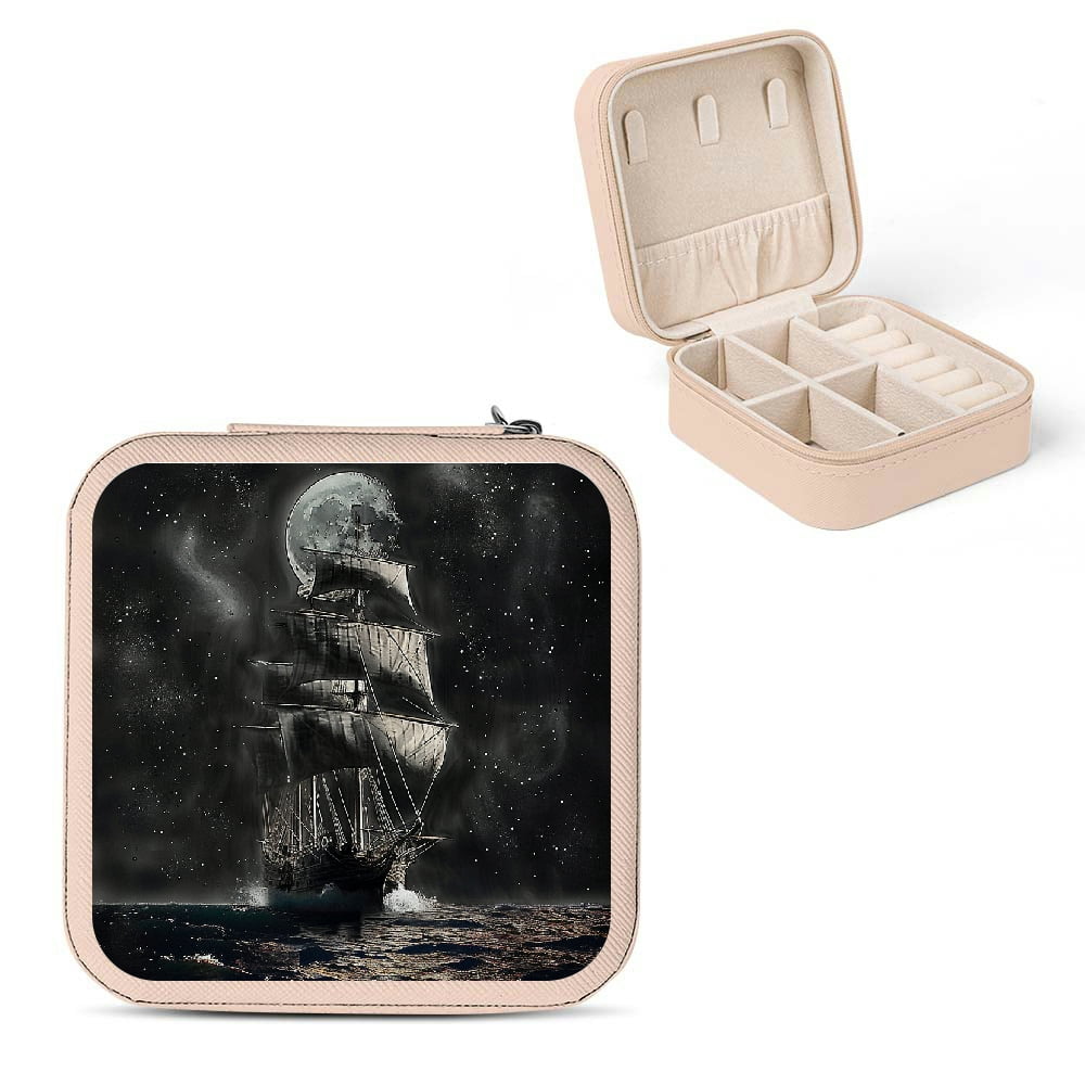Autua Moon Jewelry Box Organizer for Necklace, Ring, Earring - Compact ...