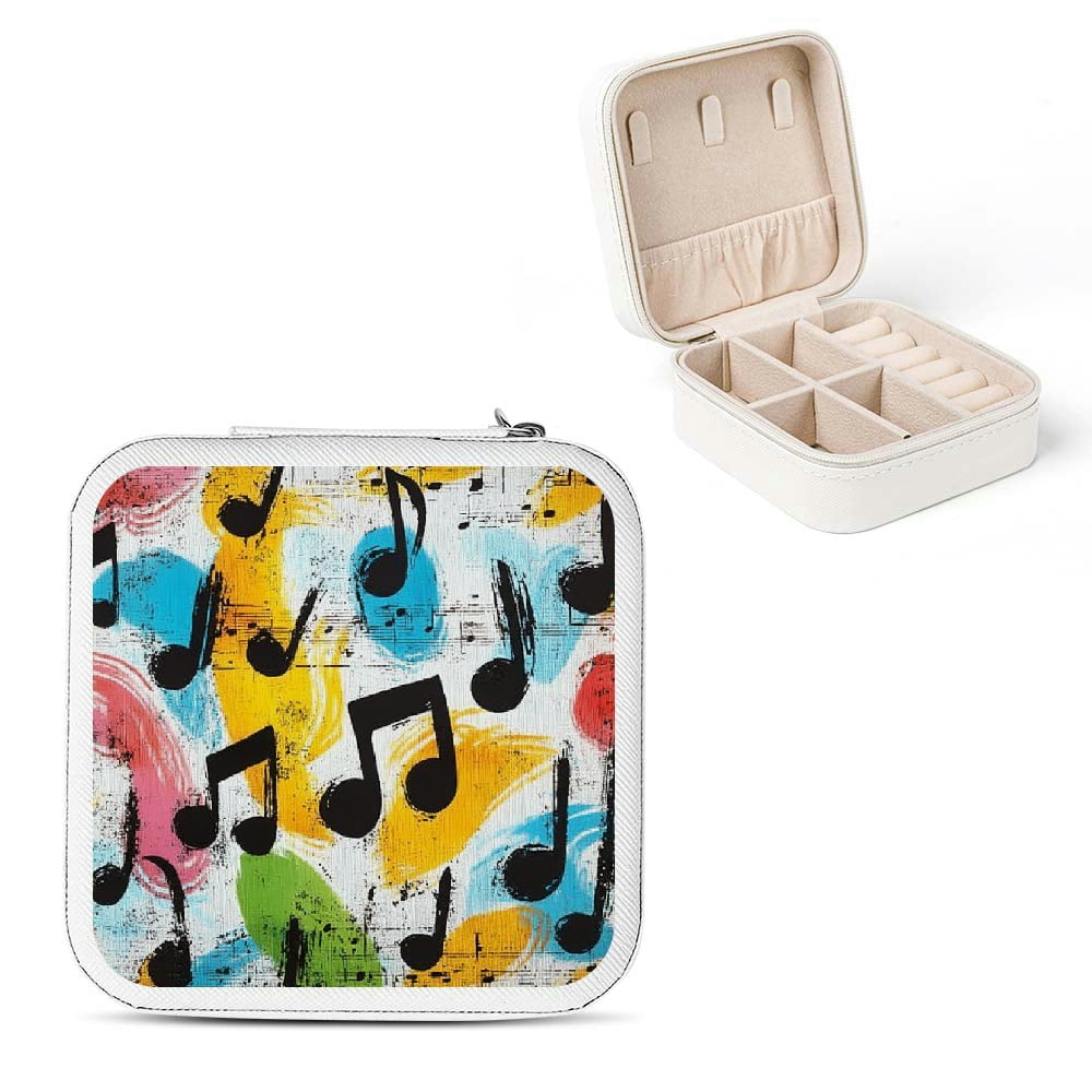 Autua Musical Notes Funk Jewelry Box for Travel and Gifts White ...