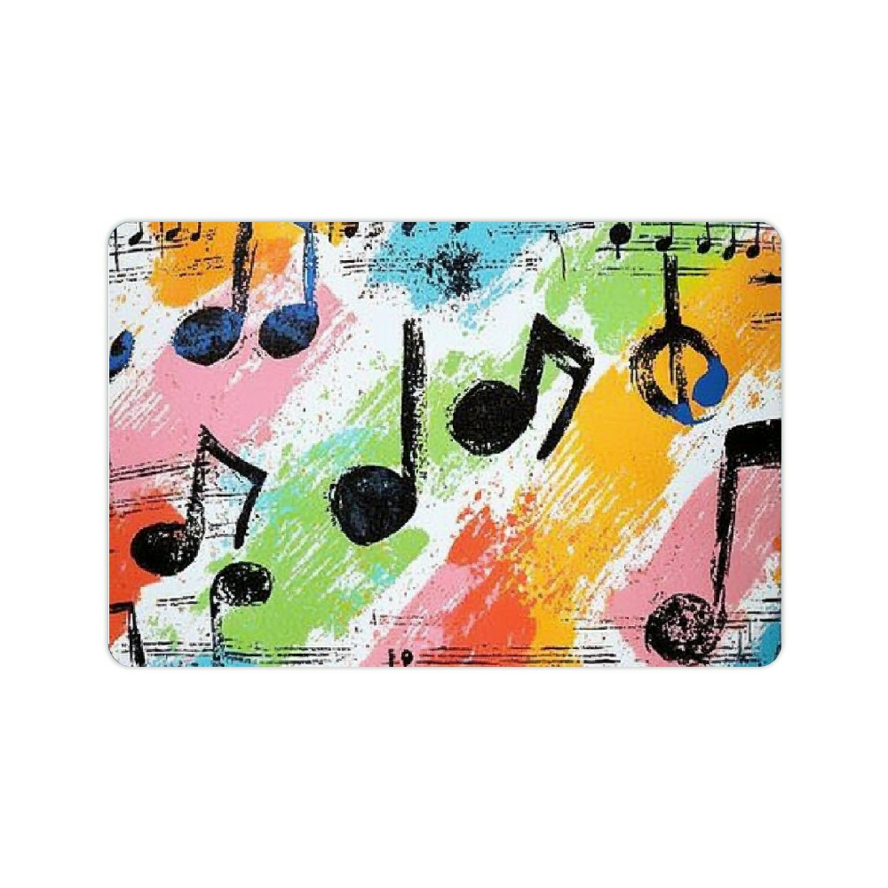 Autua Musical Notes Triadic Color Scheme Diatom Mud Mats Non-Slip ...
